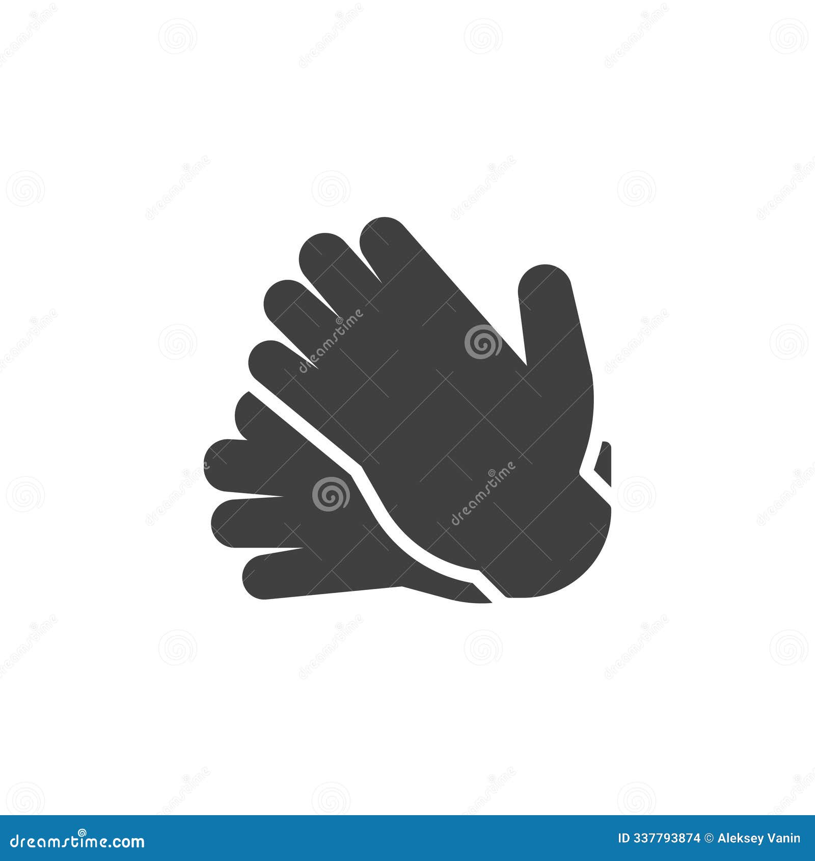 Two Hands Clapping Vector Icon Stock Illustration - Illustration of ...