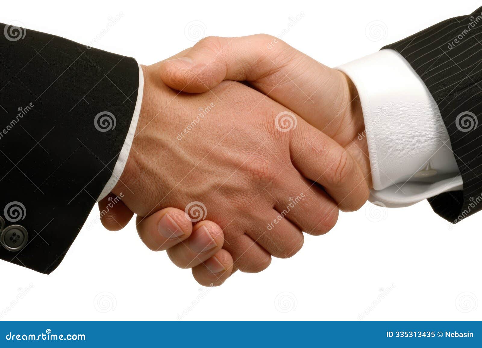 Two Hands Clasp in a Firm Handshake, Signifying an Agreement and a ...