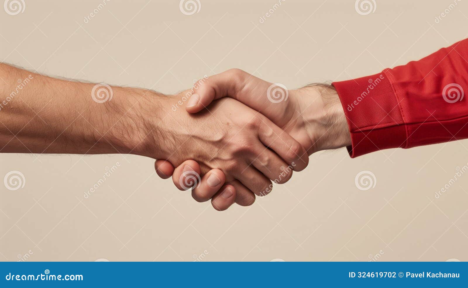 Two Hands Clasped Together in a Handshake Stock Photo - Image of beige ...