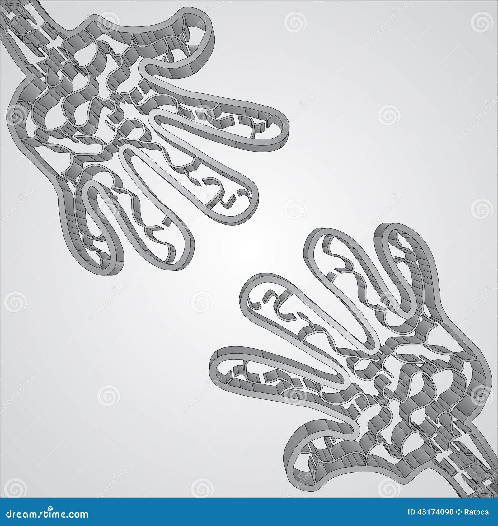 Two hands stock vector. Illustration of shake, drawing - 43174090