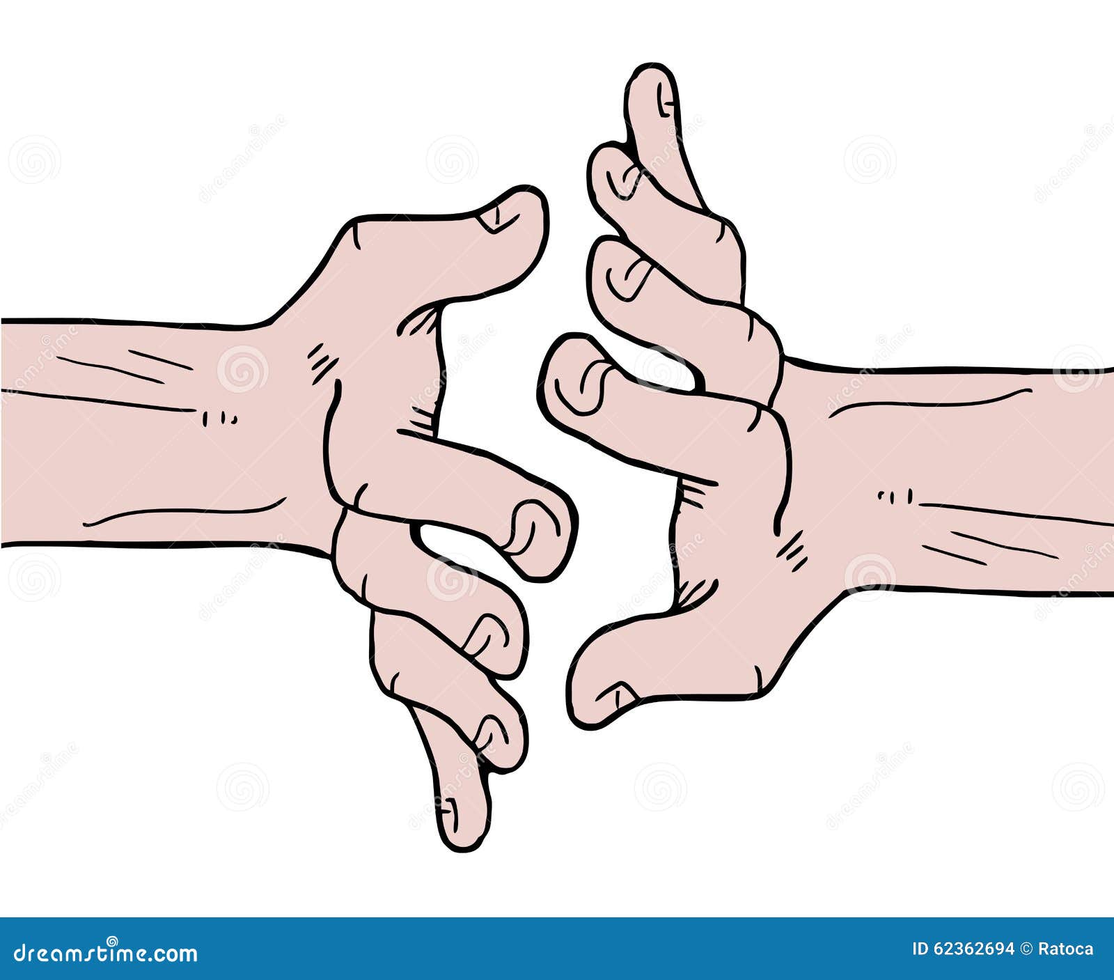 Two hands stock vector. Illustration of hand, design - 62362694