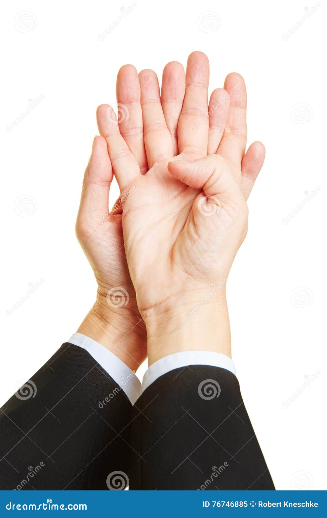 Two Hands with Crossed Fingers Stock Image - Image of senior ...
