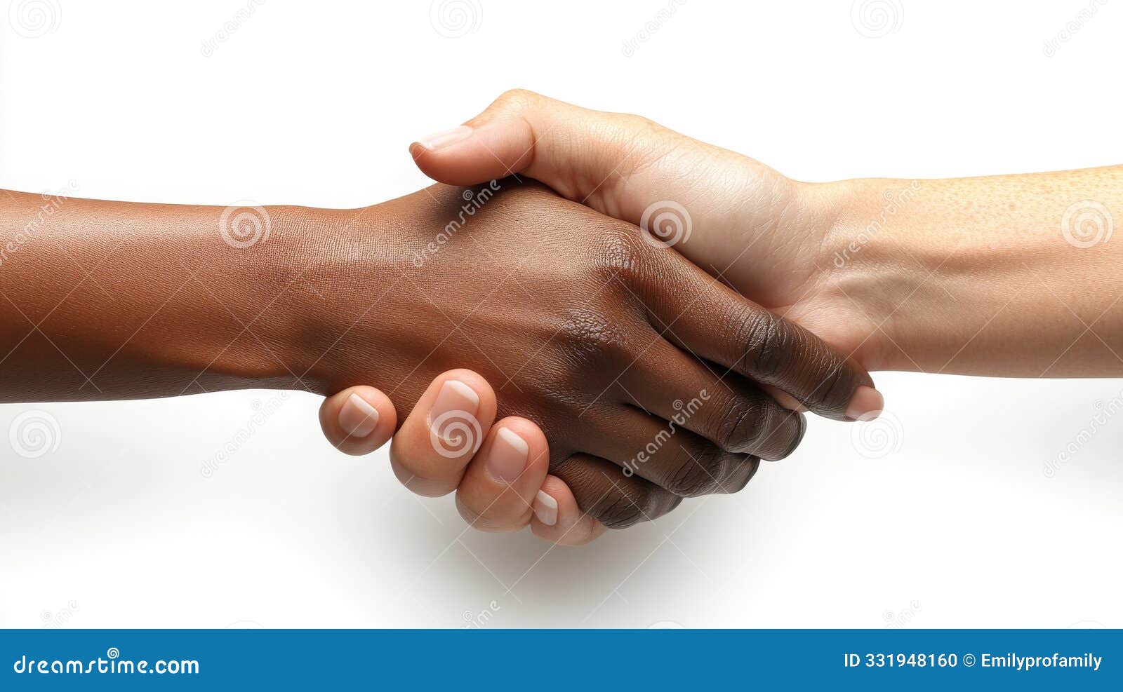 Two Hands Shaking Against a White Background Symbolizing Unity and ...
