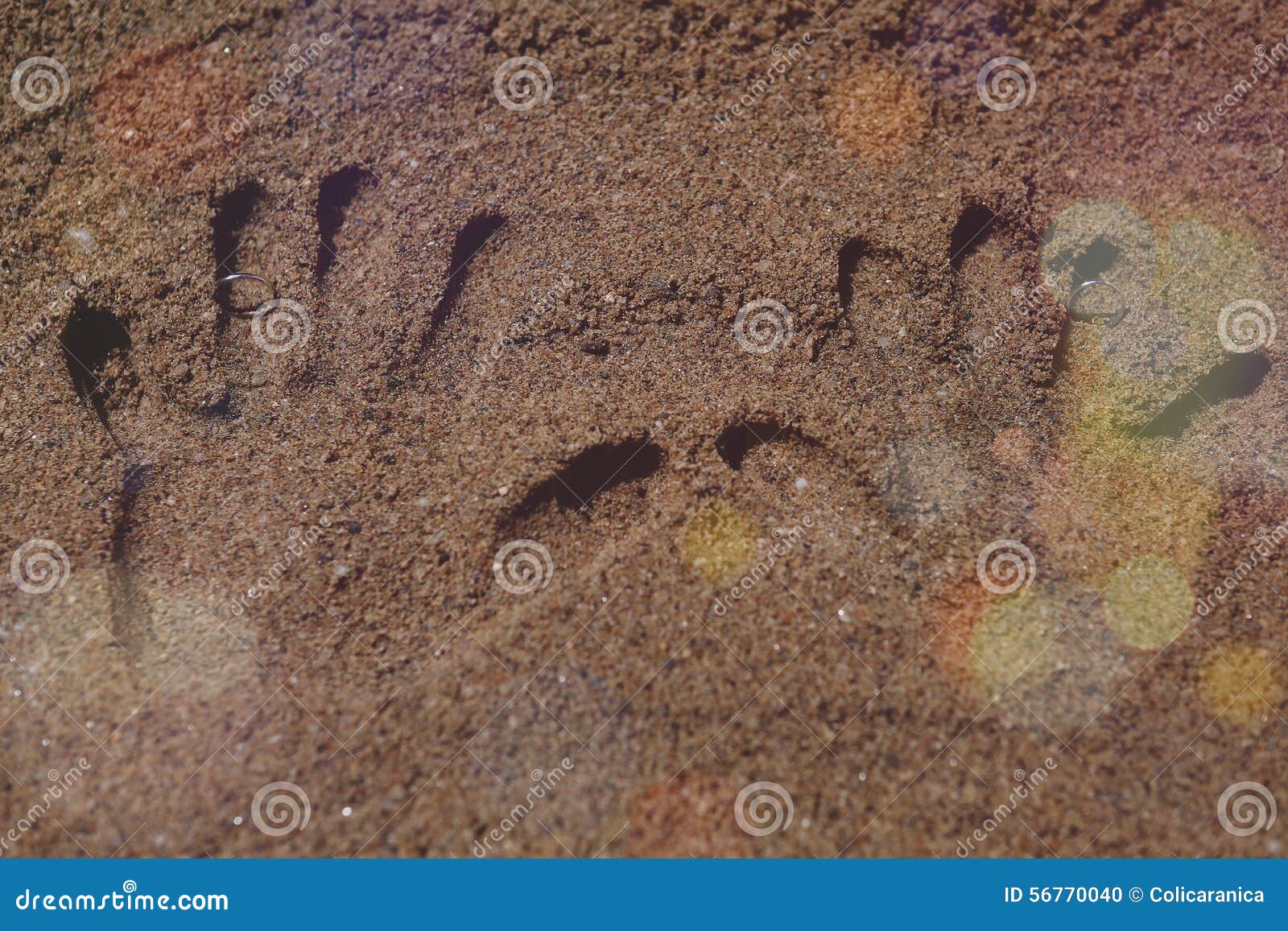 Two Hands Drawn in the Sand Stock Photo - Image of behavior, climate ...