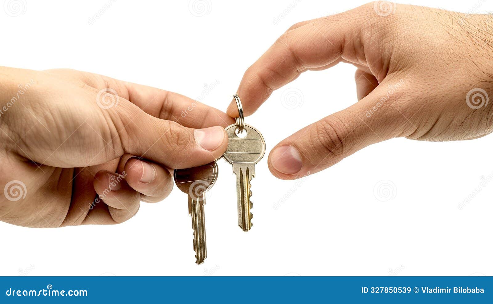 Two Hands Exchanging Keys on White Background Stock Illustration ...
