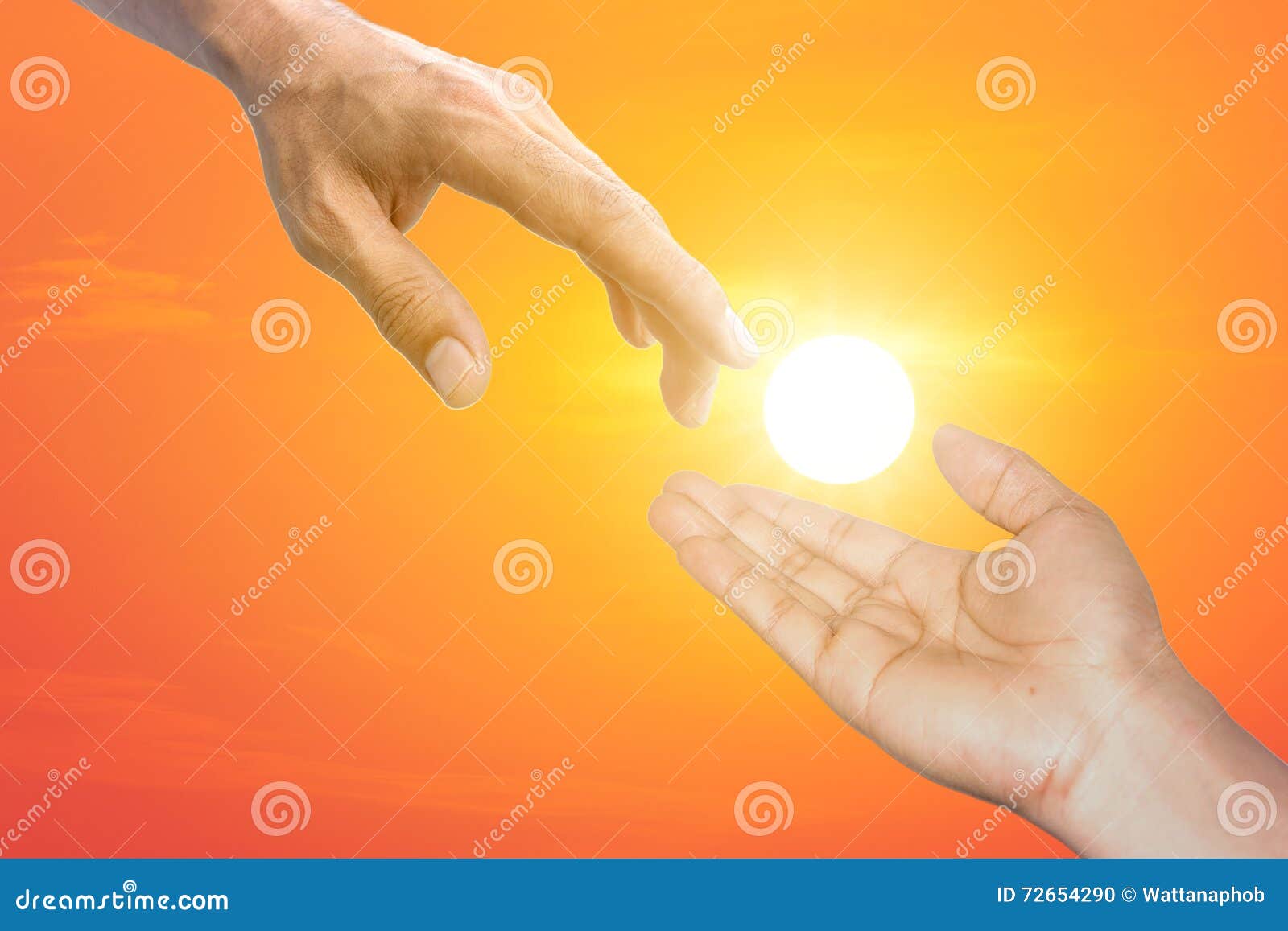 Two Hands are Extended Toward. Stock Photo - Image of palm, symbol ...