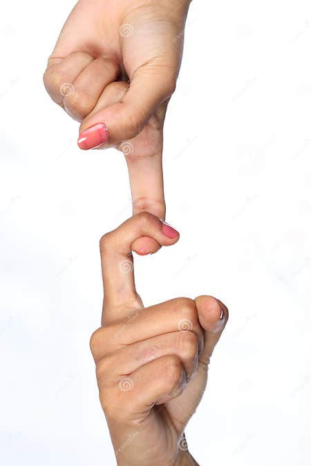 Two Hands with Fingers Linked Stock Image - Image of hollow, finger ...