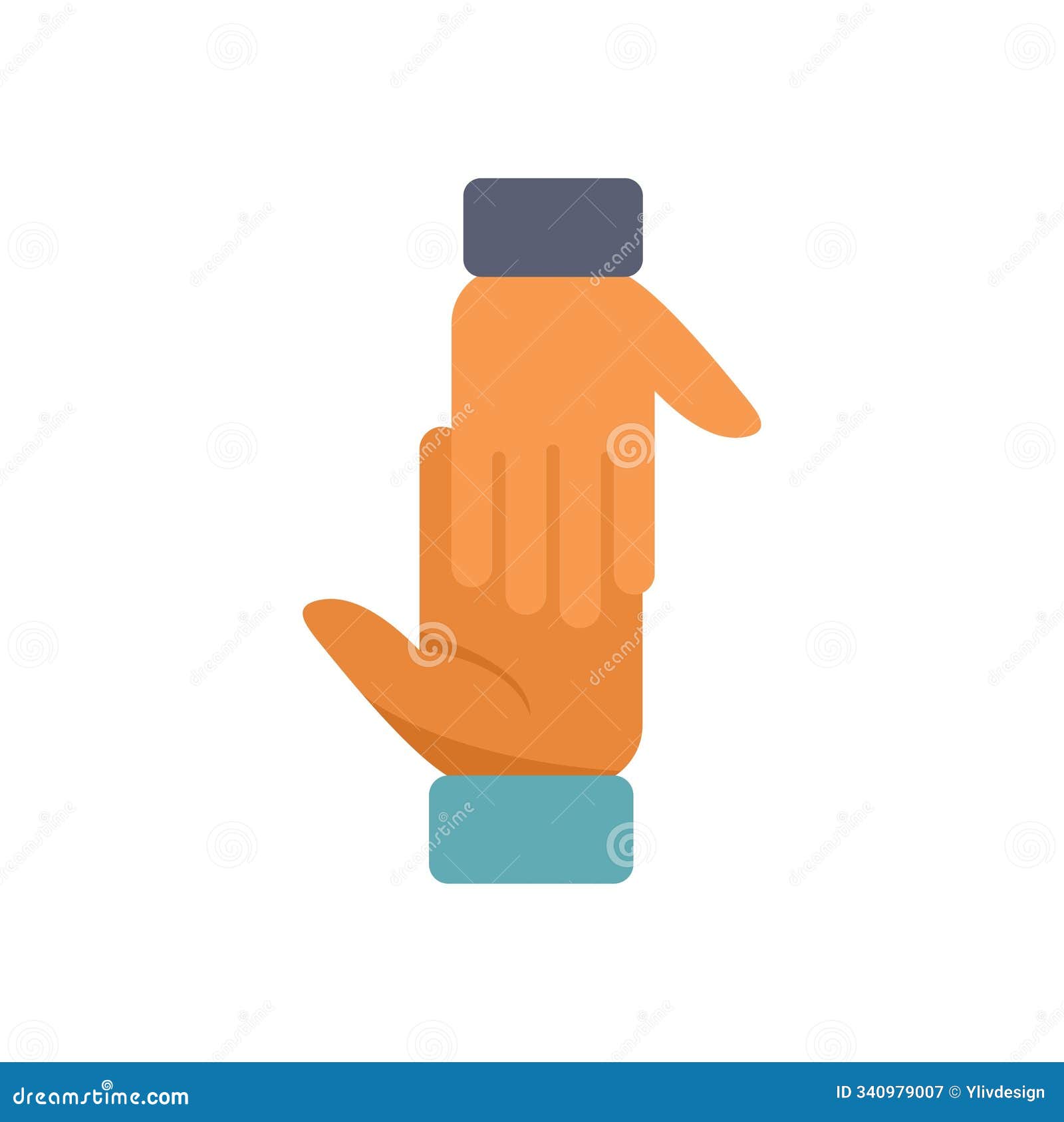 Two Hands Giving Support and Helping Each Other Stock Illustration ...