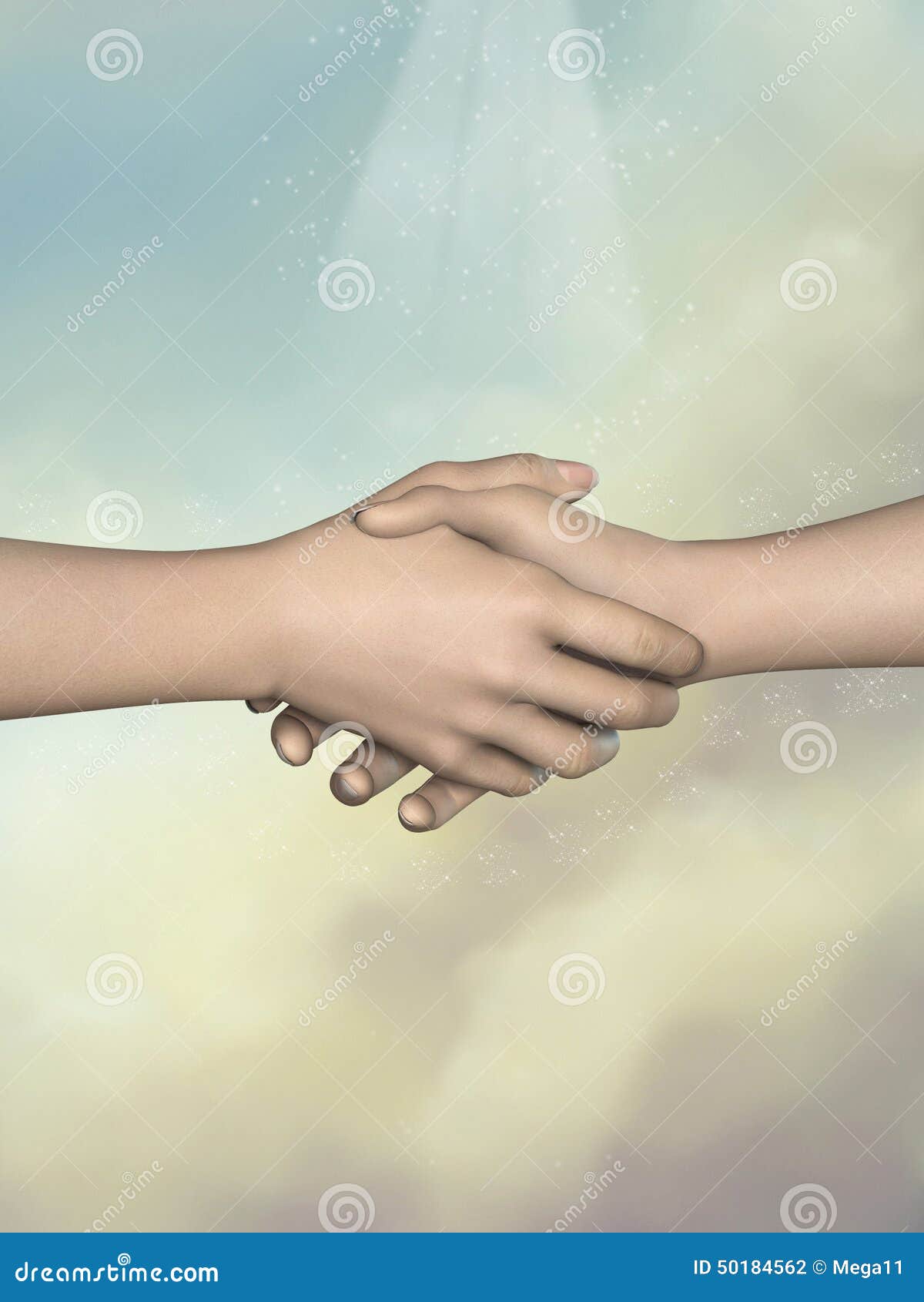 Two Hands Greeting Each Other Stock Illustration - Illustration of ...