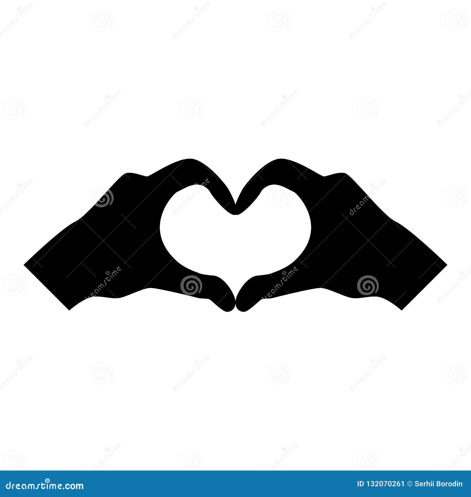 Two Hands Have Shape Heart Hands Making Heart Symbol Silhouette Icon ... Two Hands Have Shape Heart Hands Making Heart Symbol Silhouette Icon ...