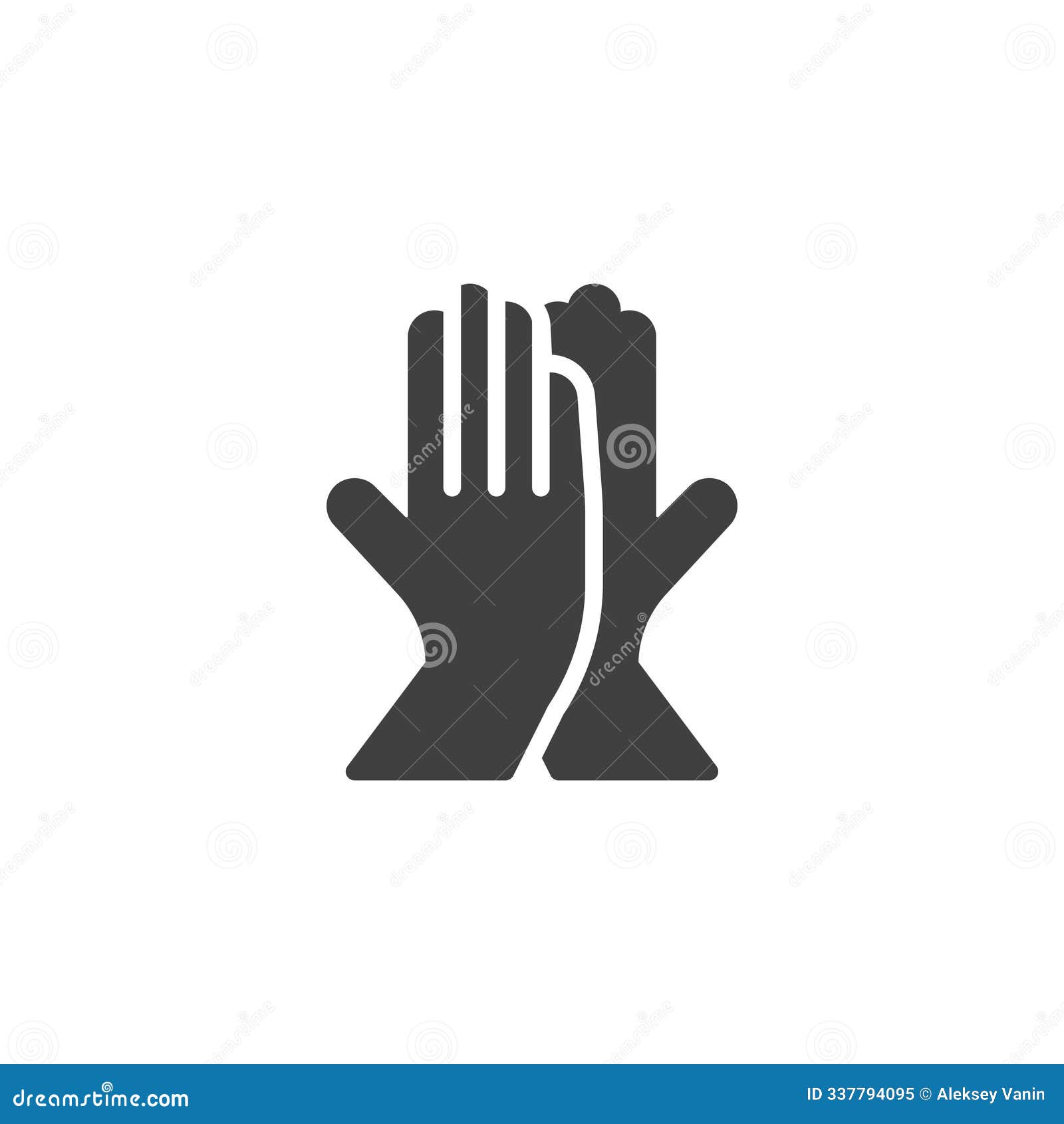 Two Hands in a High Five Gesture Vector Icon Stock Illustration ...