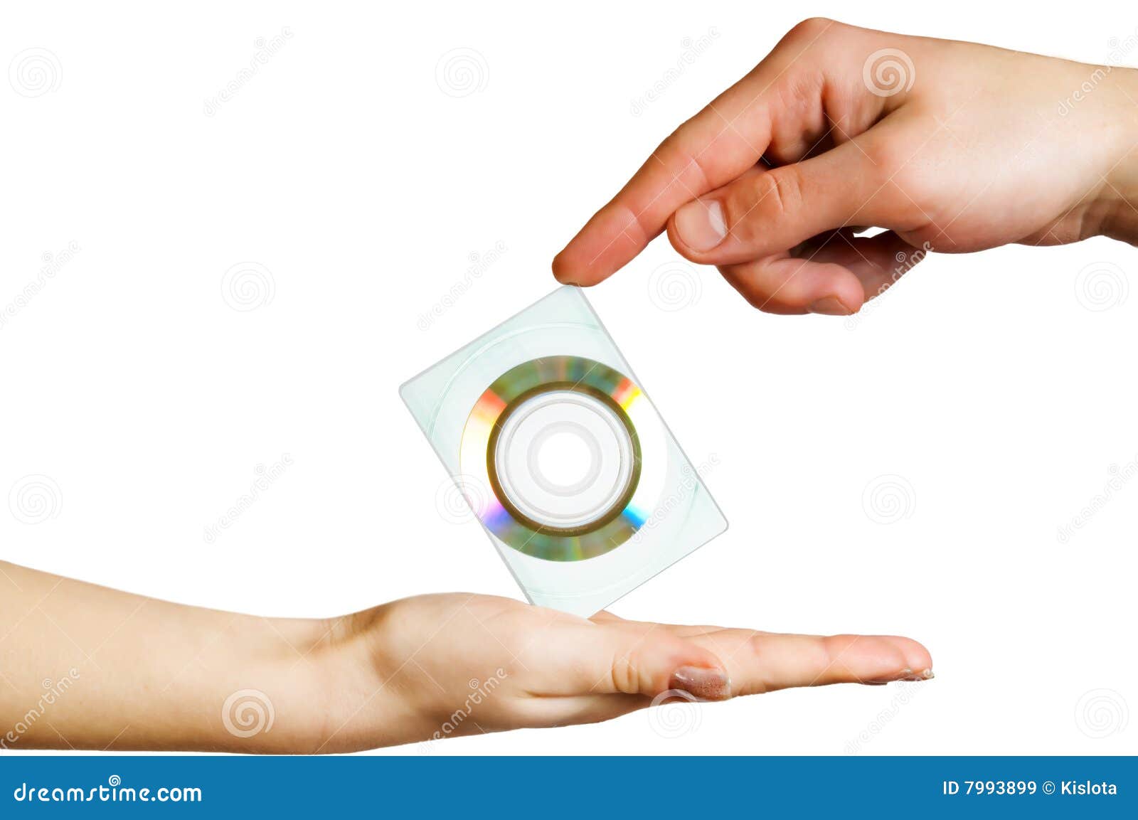 Two hands hold a disc stock image. Image of paste, data - 7993899