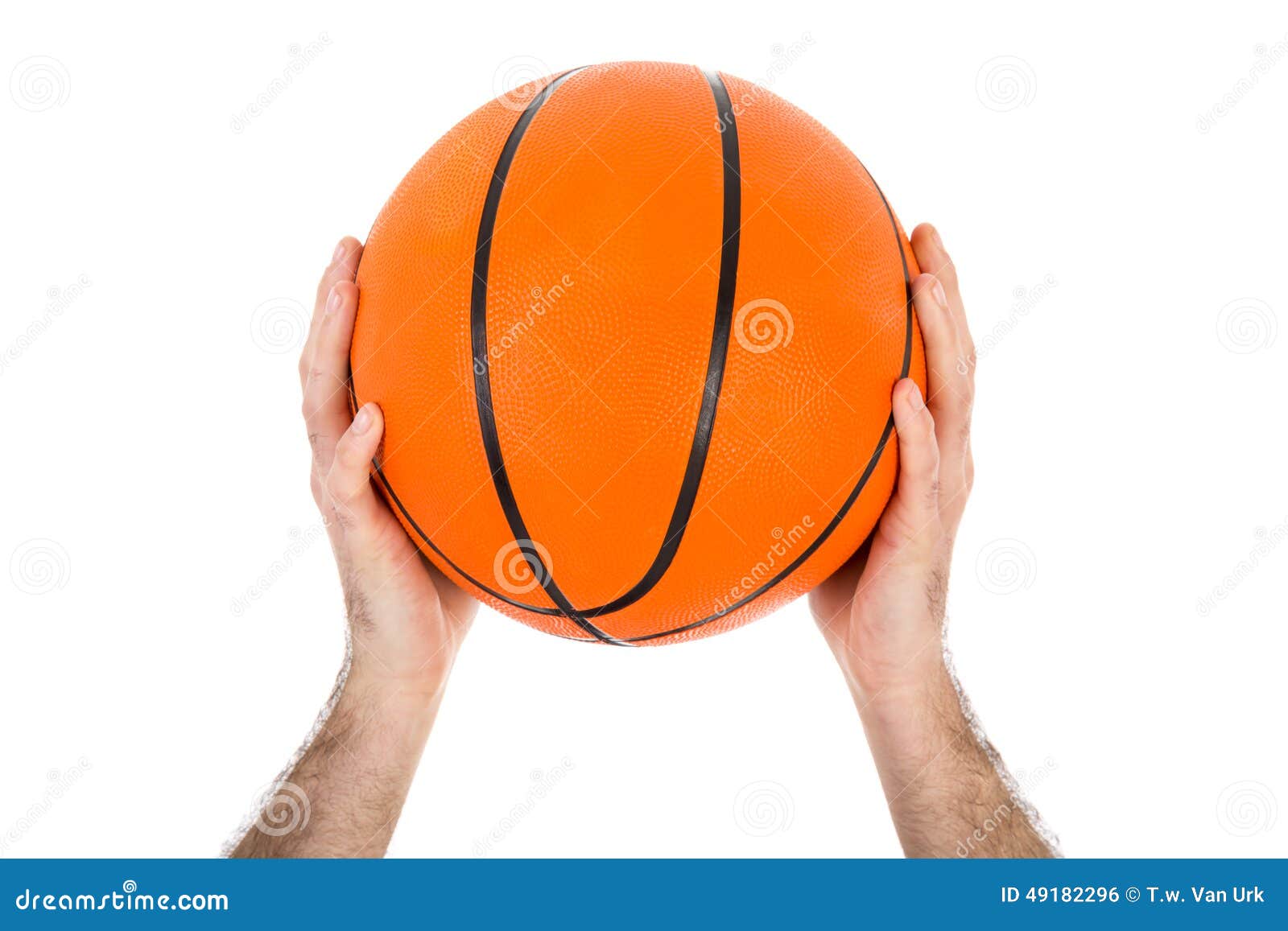 Hand Holding Basketball