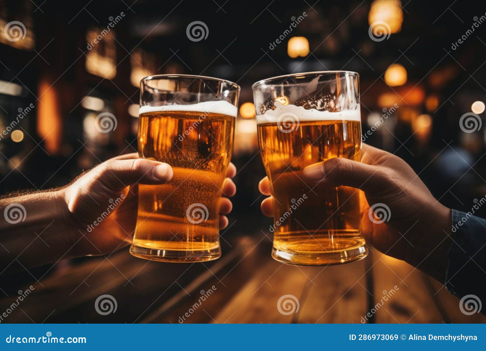 Two Hands Holding Beer Mugs and Toasting Stock Illustration ...