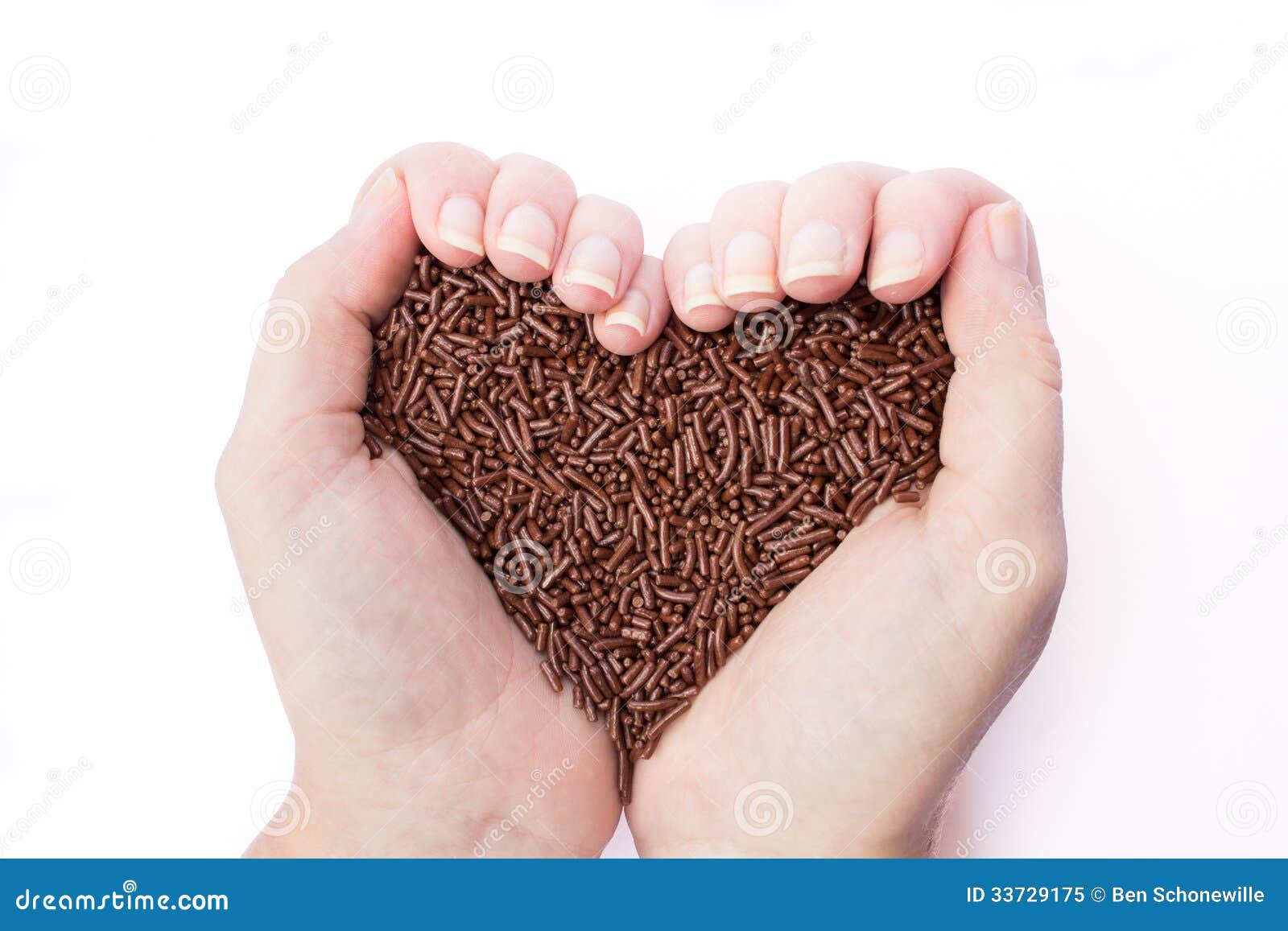 Two Hands Holding Chocolate Sprinkles Stock Image - Image of chocolate ...
