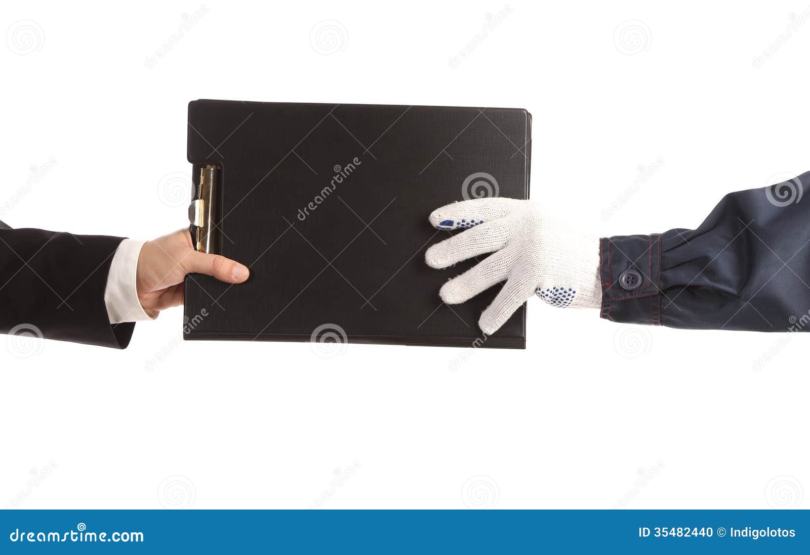Two hands holding folder. stock photo. Image of hand - 35482440