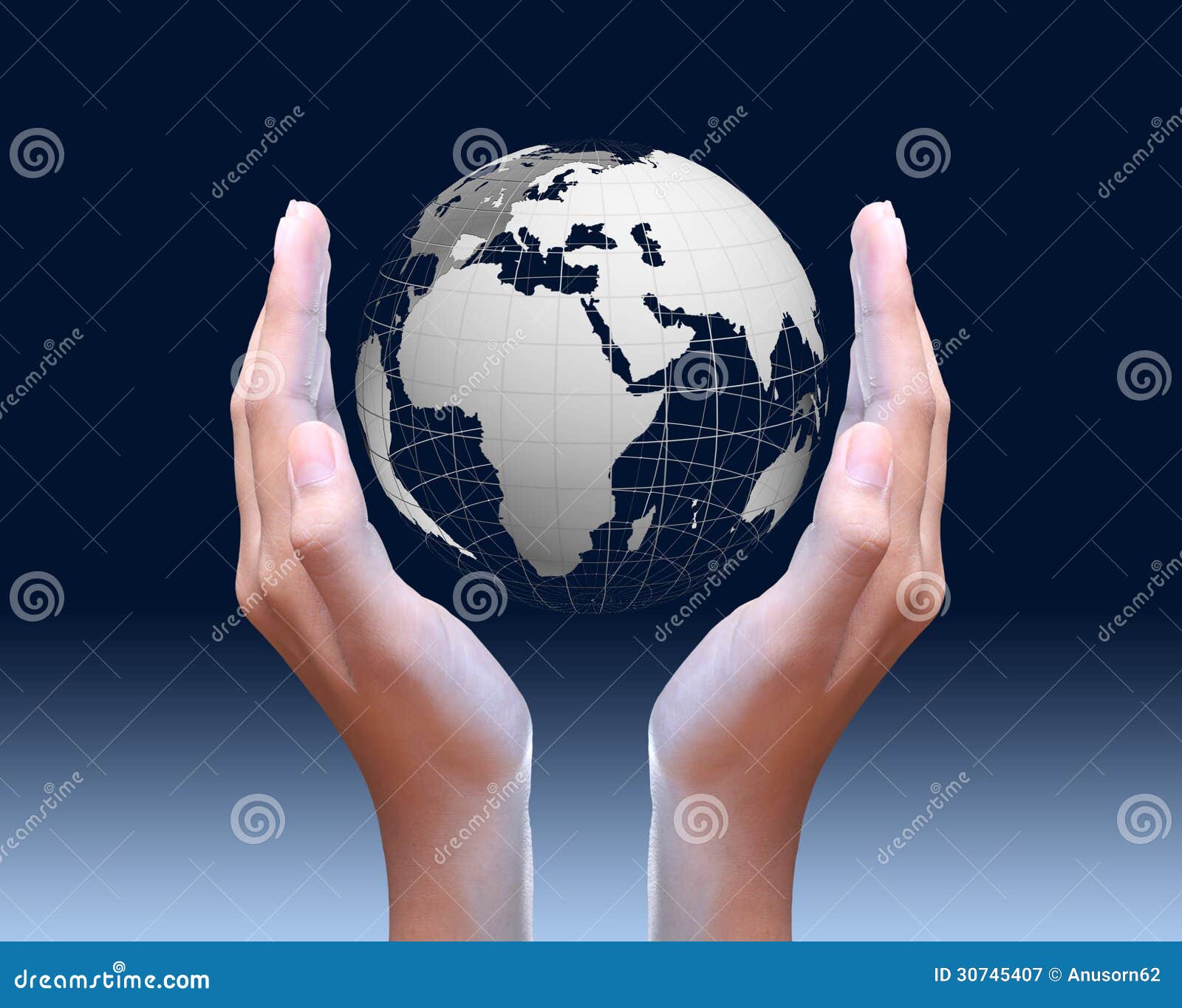 Two hands holding global stock image. Image of concept - 30745407