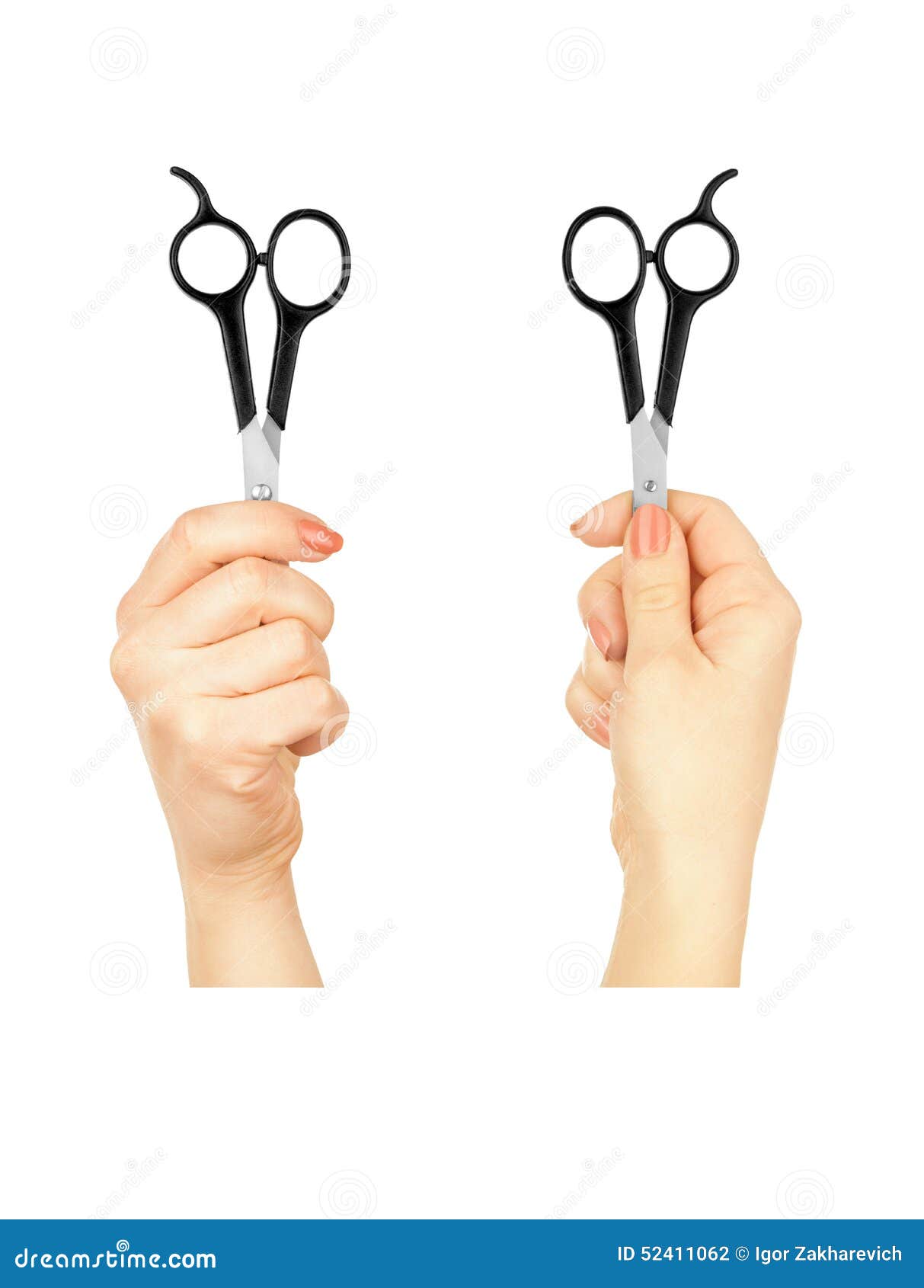 Two Hands Holding a Pair of Scissors Stock Photo - Image of background ...