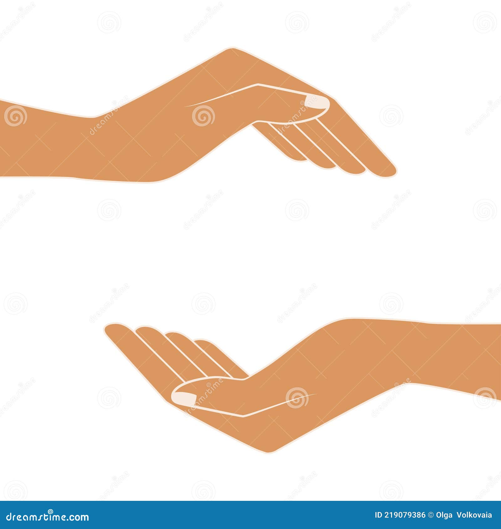 Two Hands Holding Something. Images of Hands of People Stock Vector ...