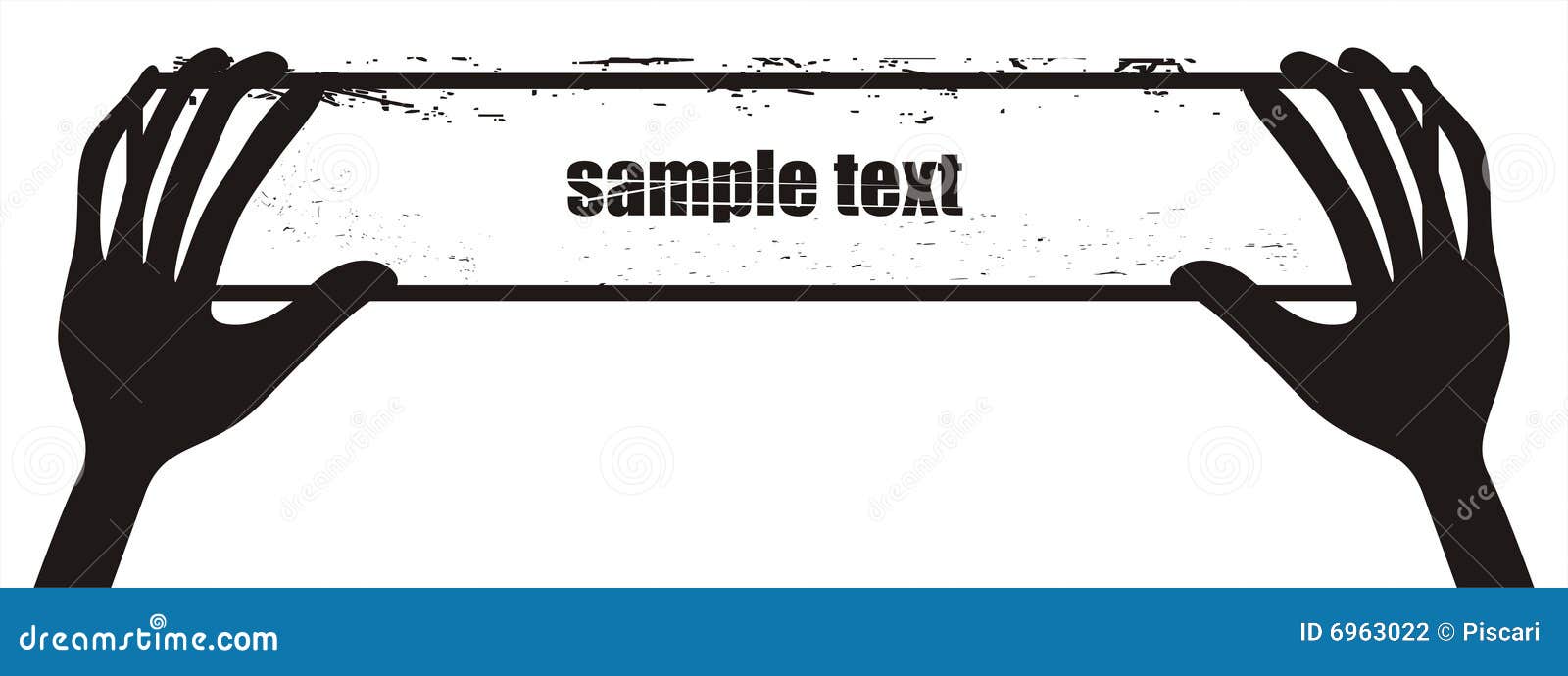 Two hands holding strip stock vector. Illustration of clearance - 6963022