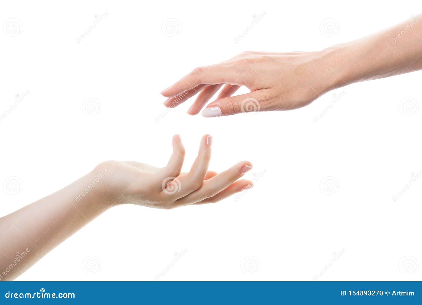 Two Hands Isolated on White Background Stock Photo - Image of healthy ...