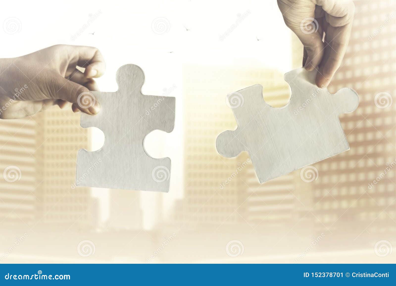 Two Hands Join Together Two Pieces of Puzzle, Concept of Strategy and ...