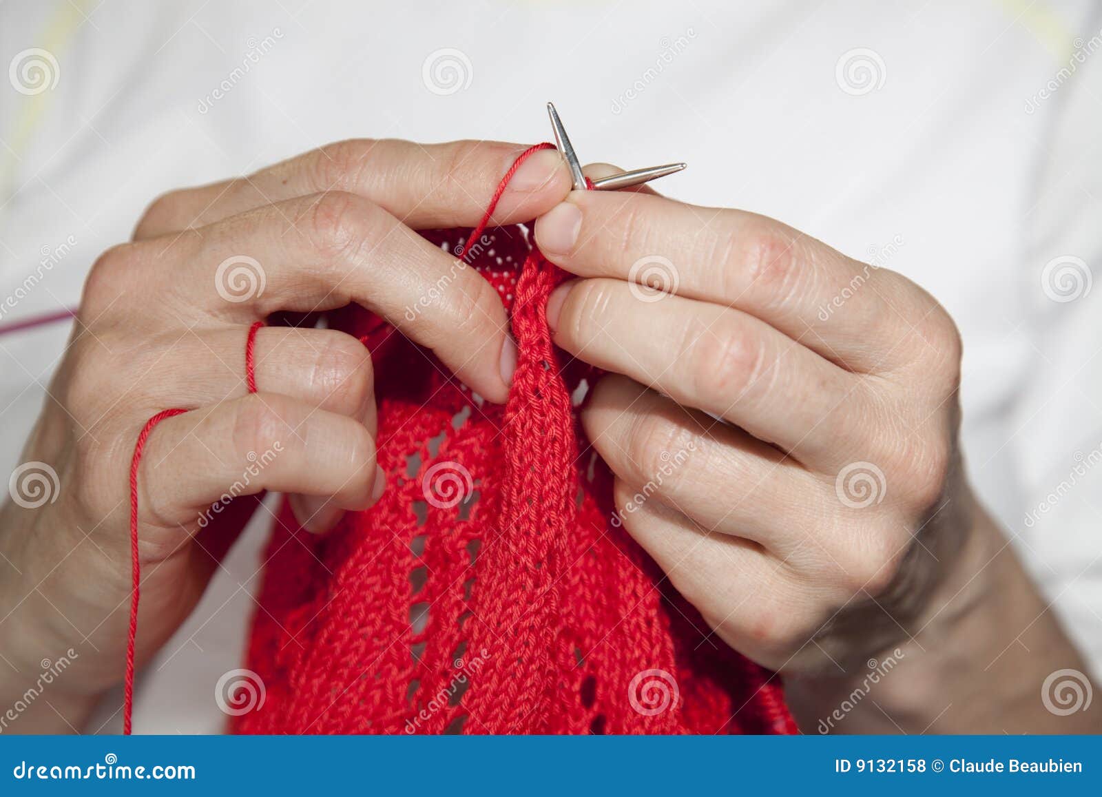 Two hands knitting stock photo. Image of handwork, needle - 9132158