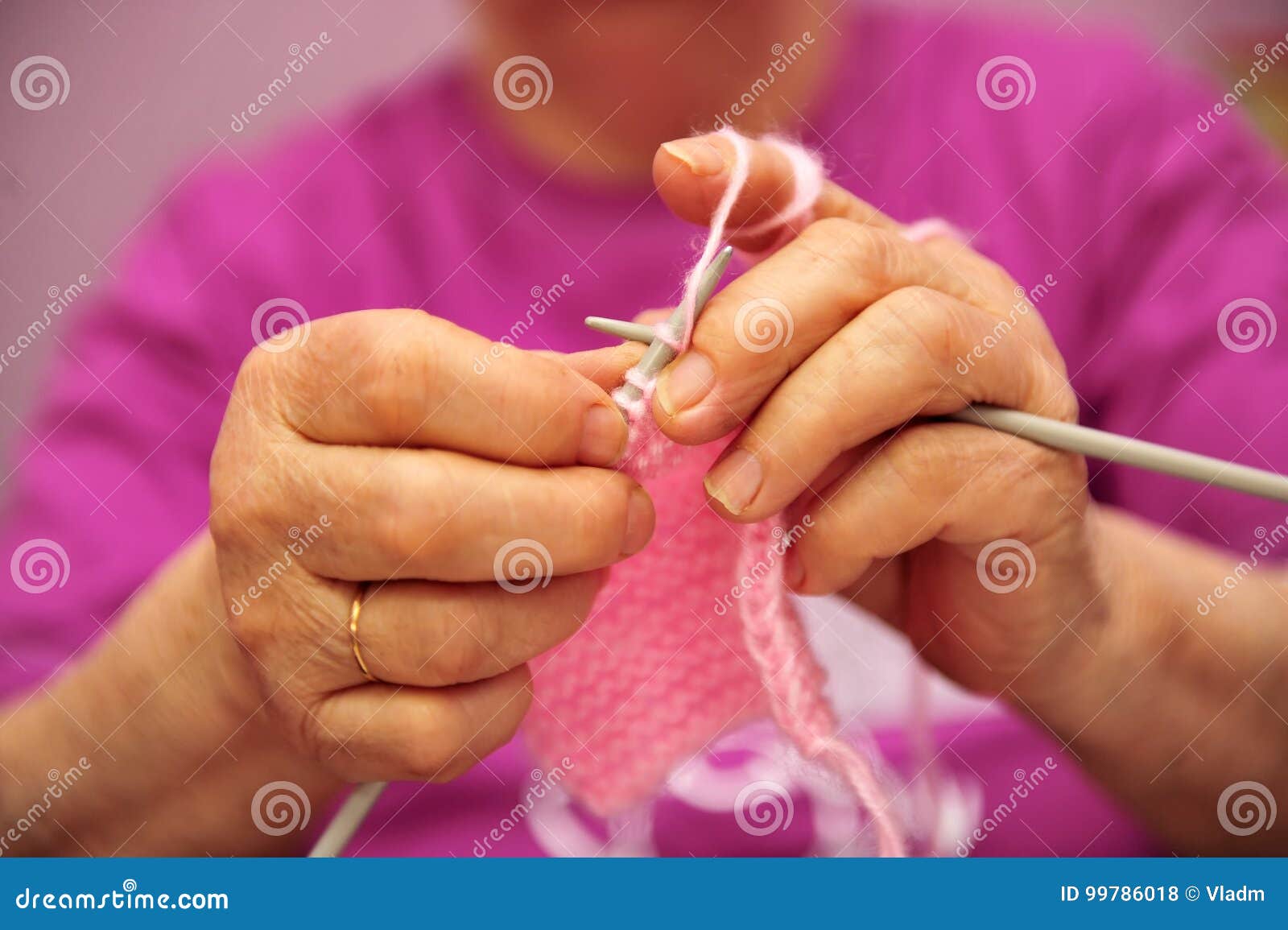 Two Hands Knitting a Wool, Handmade Stock Photo - Image of hobby, warm ...