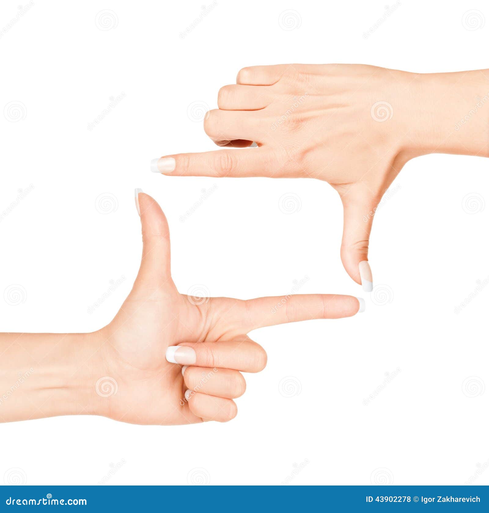 Two Hands Make Frame Shape Isolated Stock Photo - Image of idea ...