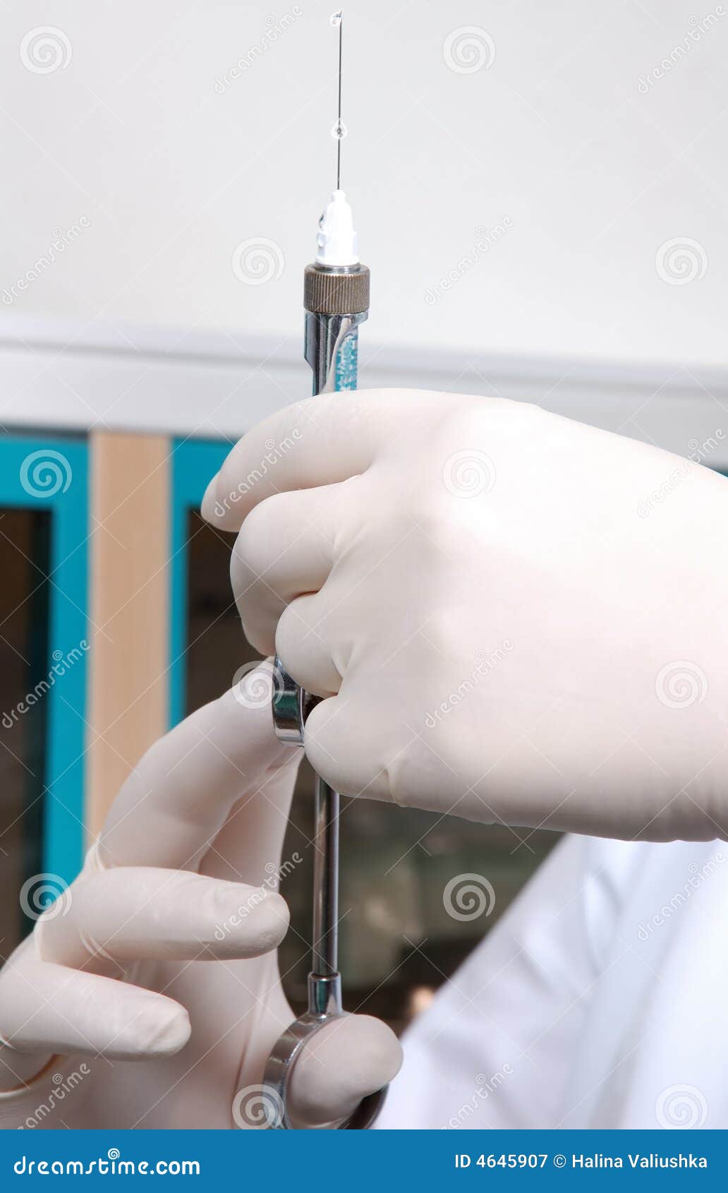 Two Hands Make Injection Shot Stock Image - Image of chemistry, dose ...