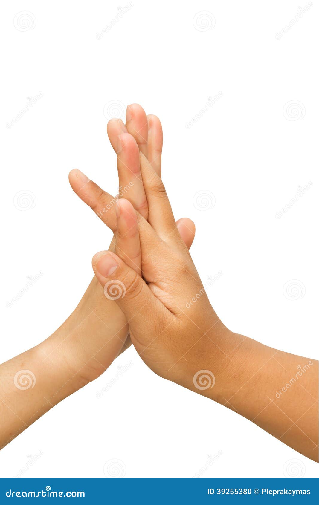 Two Hands Making Hi-five Gesture Stock Photo - Image of help ...