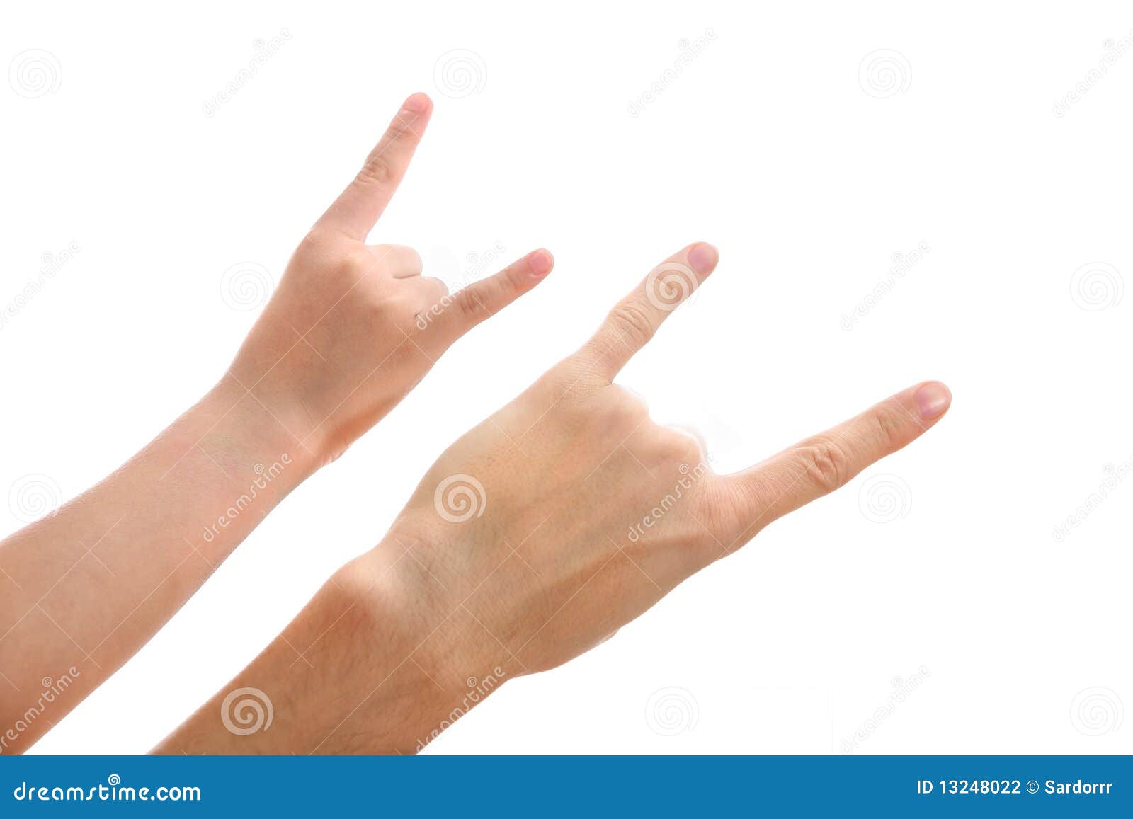 Two Hands Making a Rock Gesture Stock Photo - Image of mature ...