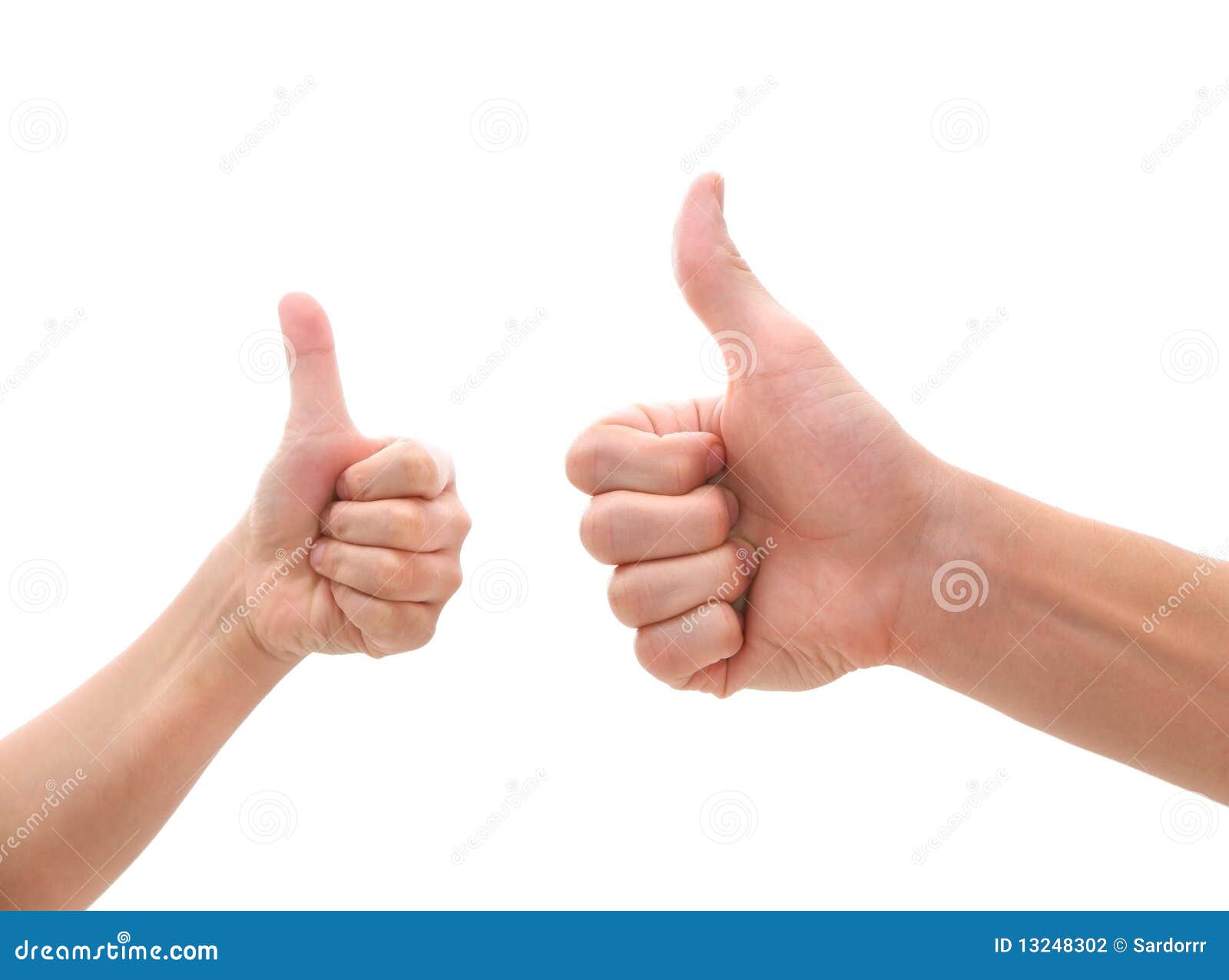 Two Hands Making Thumbs Up Gesture Stock Photo - Image of child, skin ...