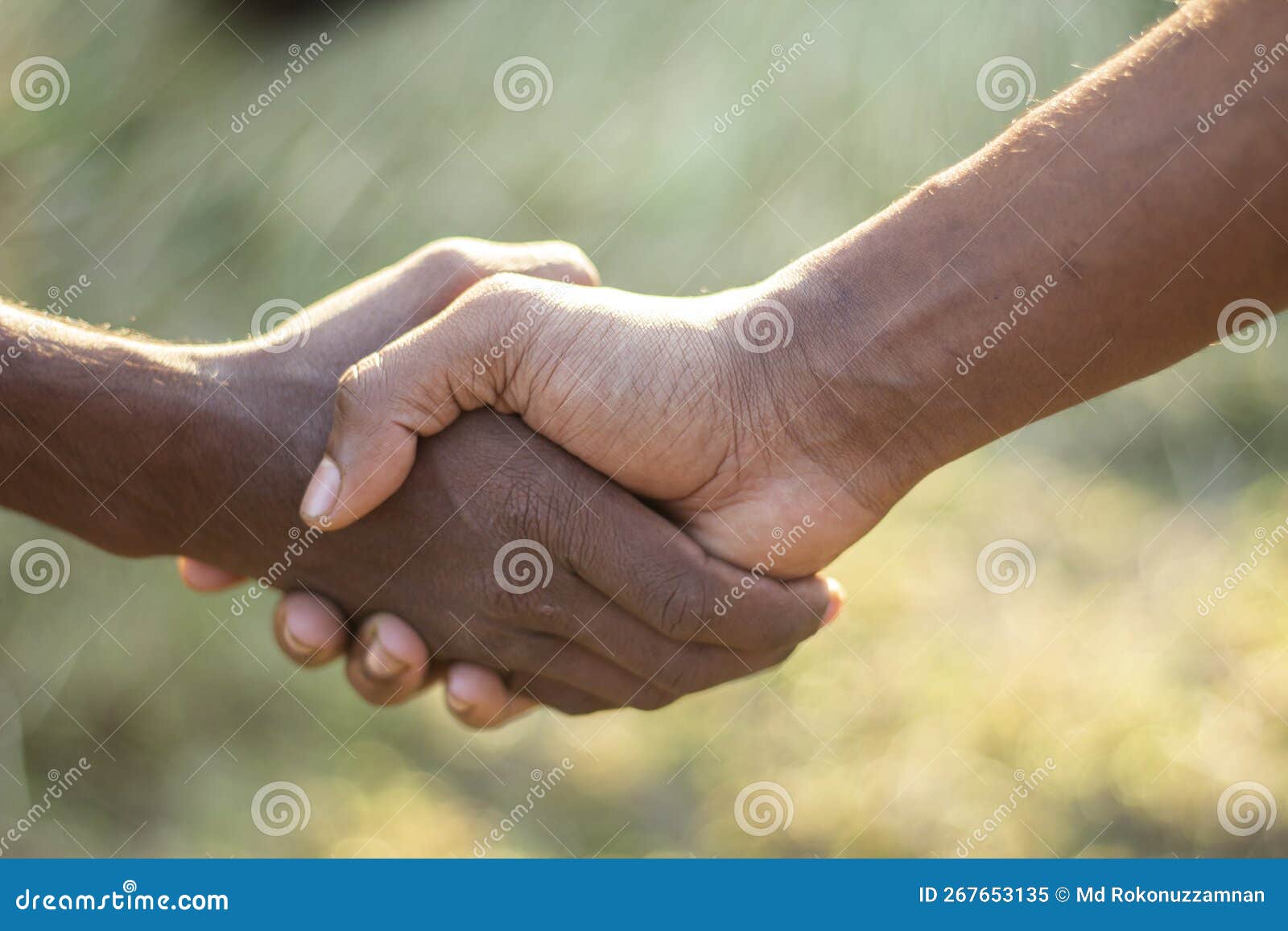 Two Hands Meet with One Another Hand and the Background Blurred Stock ...