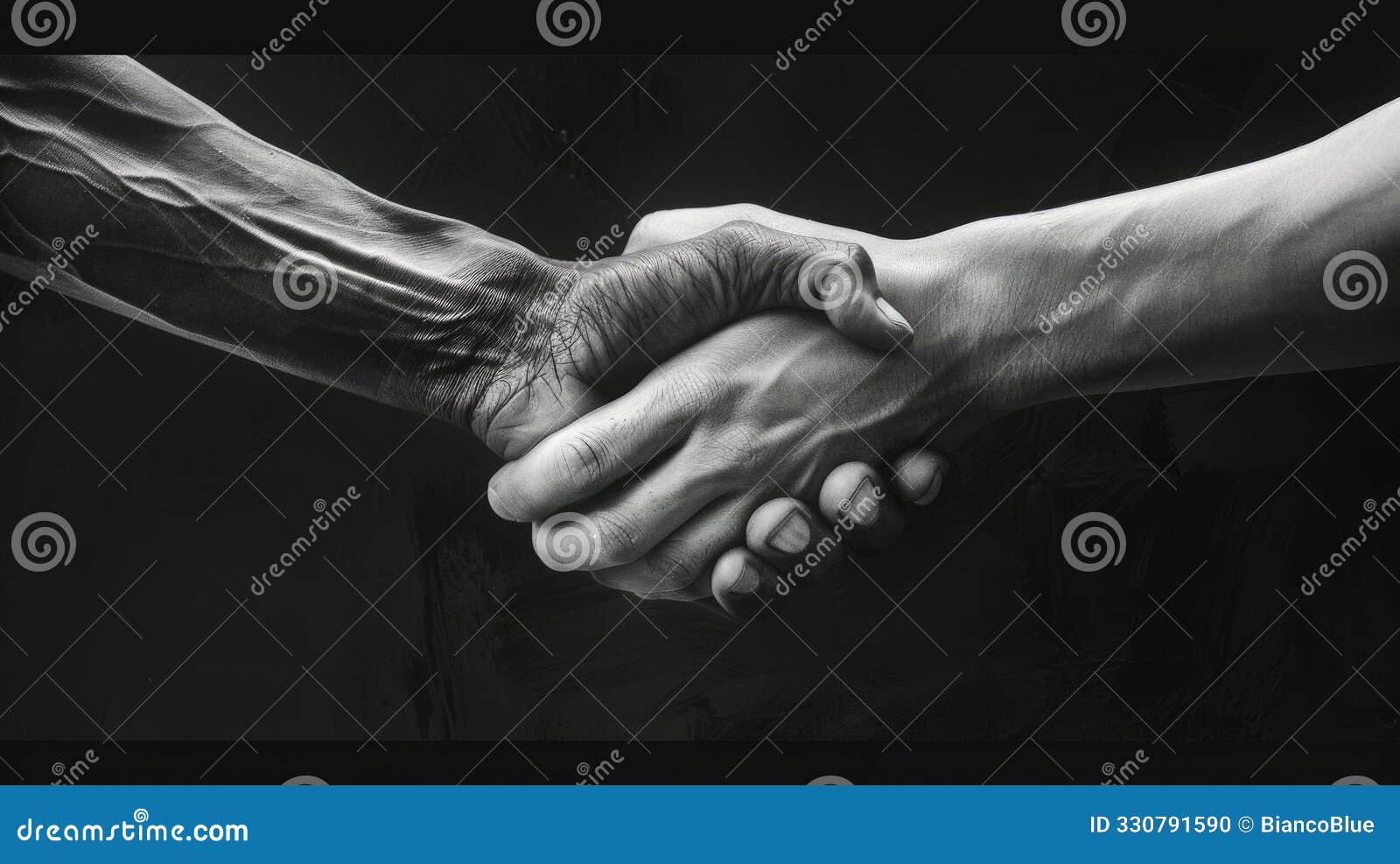 Two Hands, One Human and One Skeletal,Wo Zai Yi Qi Stock Illustration ...