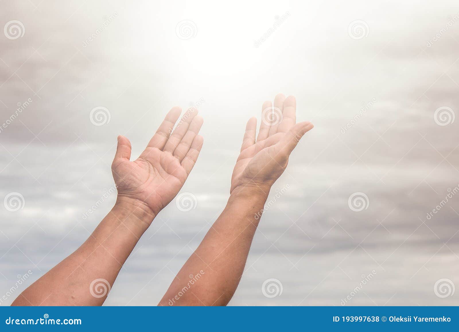 Two Hands with the Opened Palms Last Upwards , Stock Photo - Image of ...