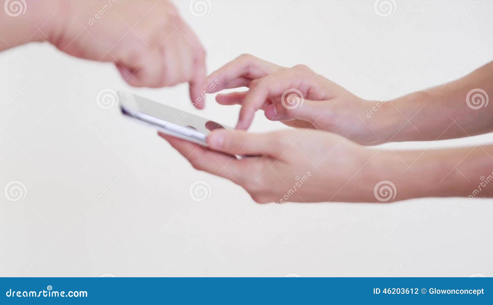 Two Hands, People on Smart Phone Isolate, Play Together Stock Footage ...