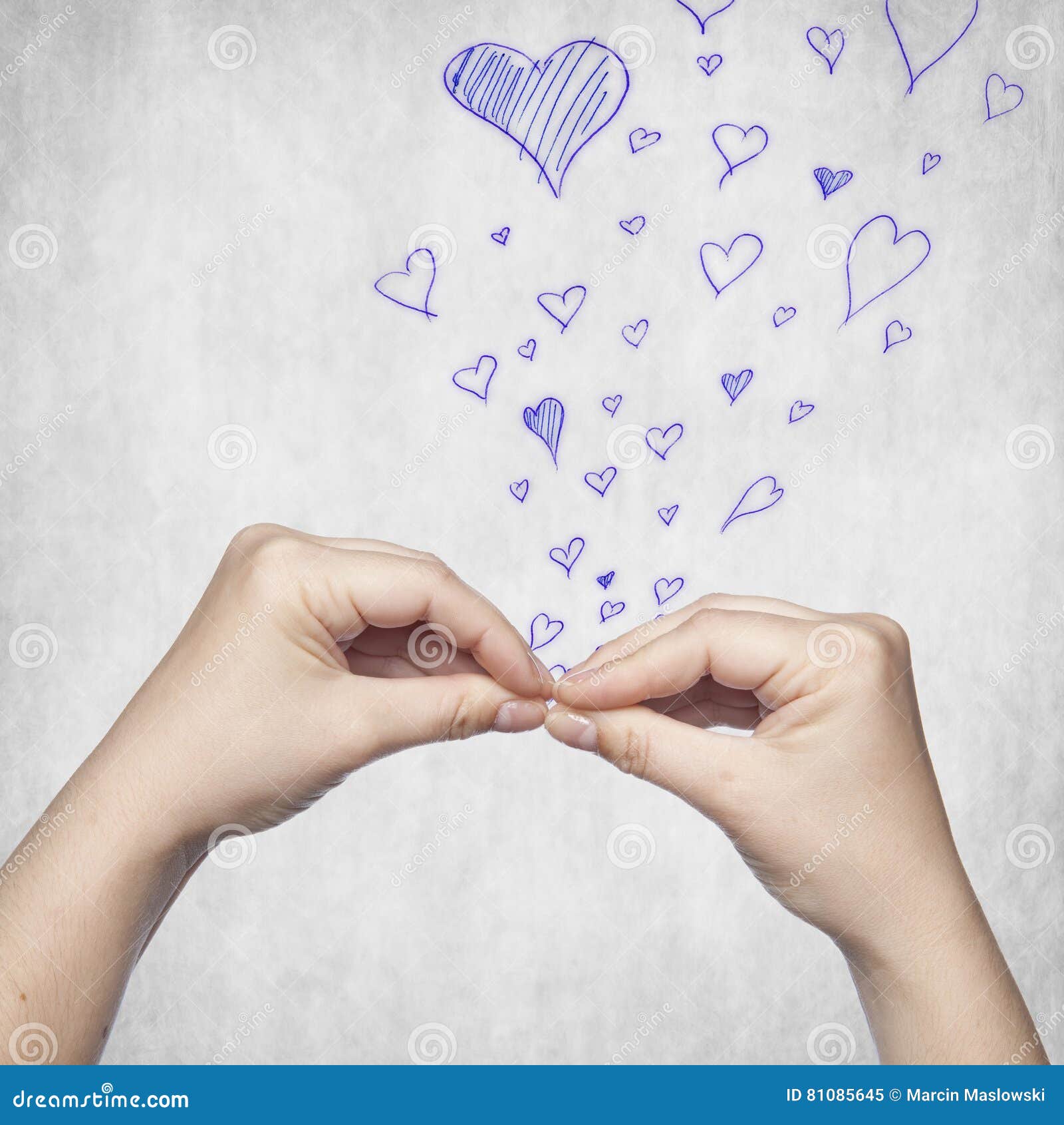 Two Hands Performing a Gesture Kiss Stock Image - Image of gesture ...