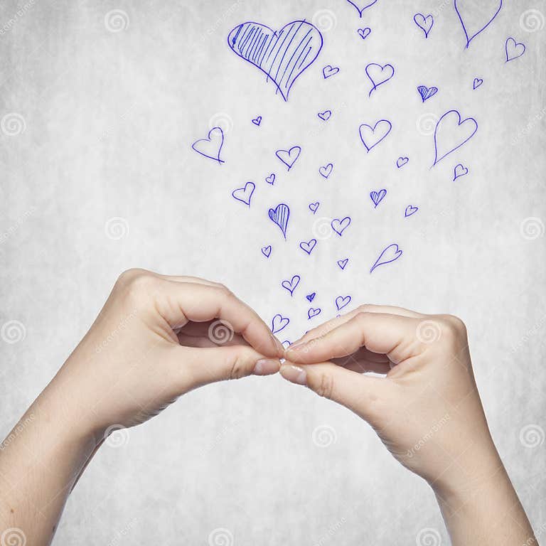 Two Hands Performing a Gesture Kiss Stock Image - Image of gesture ...