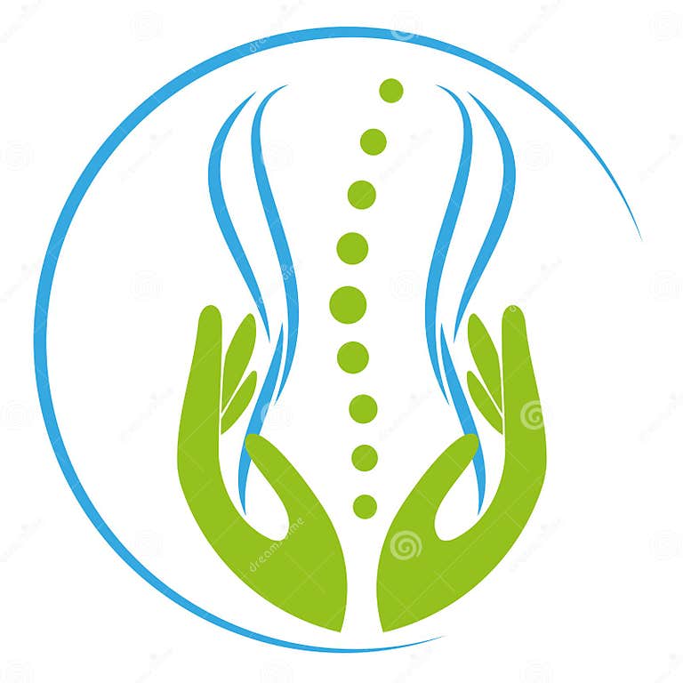 Two Hands And Person Orthopedics And Massage Logo Icon Stock Vector