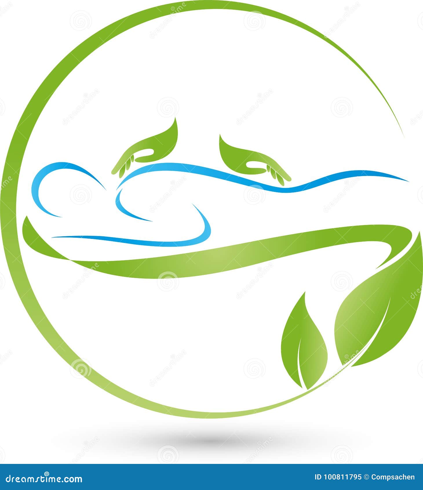 Two Hands and Person, Massage and Wellness Logo Stock Vector ...