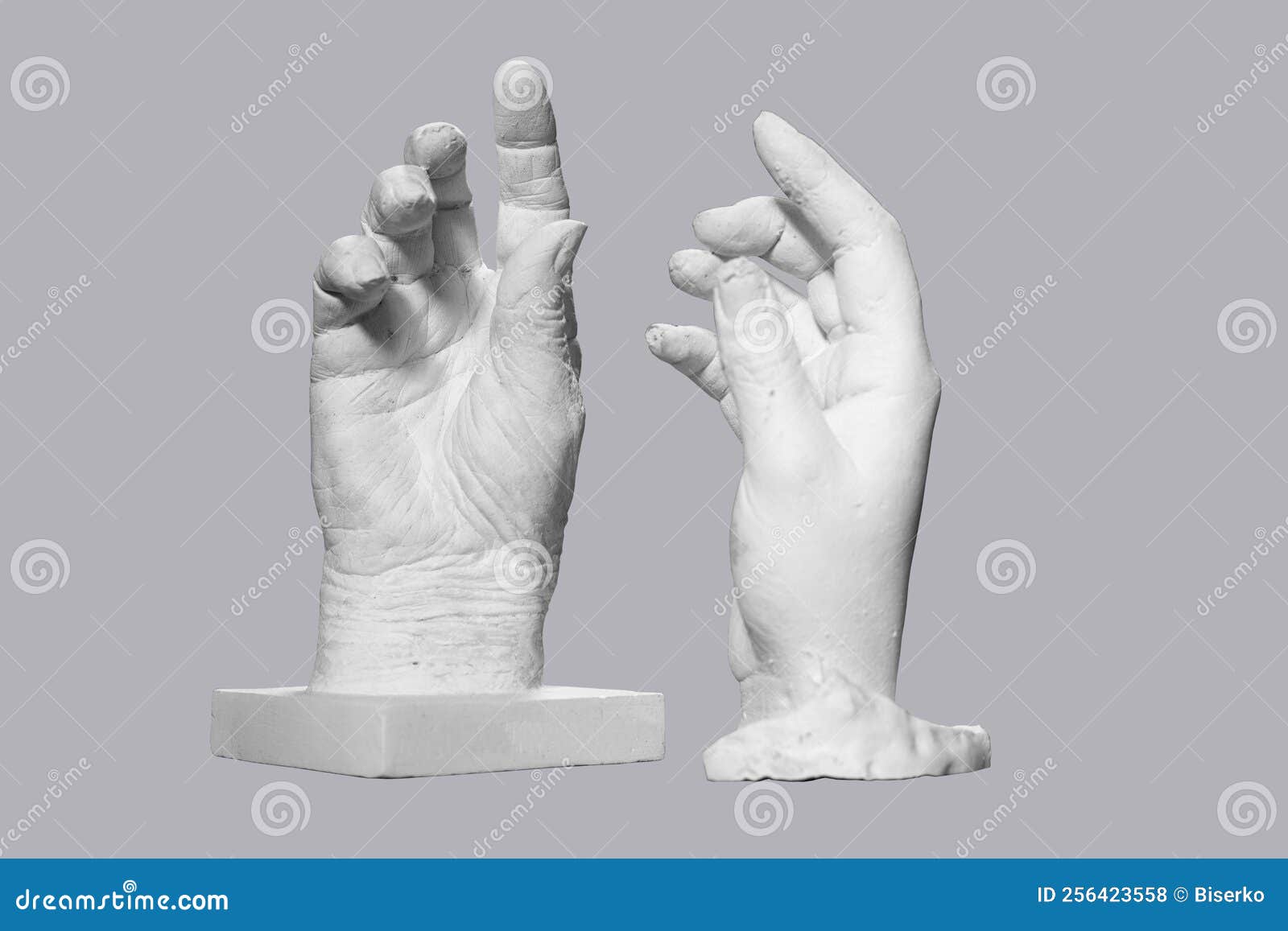 Two hands plaster casts stock photo. Image of artistic - 256423558