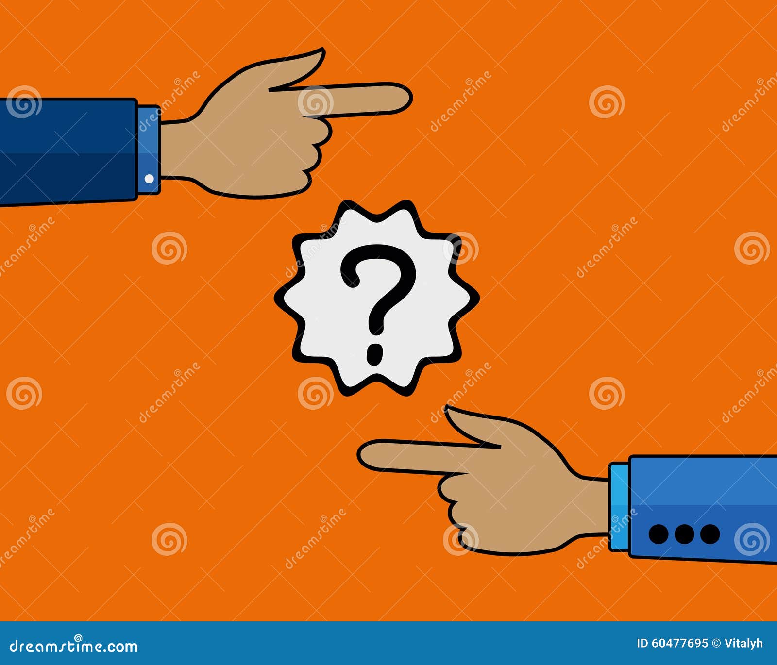 Two Hands Pointing in Different Directions. Stock Vector - Illustration ...