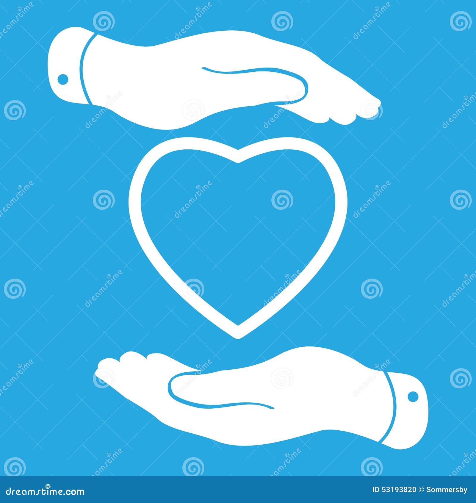 Two Hands Protecting Heart Icon Stock Vector - Illustration of isolated ...