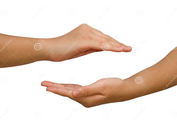 Two Hands Protecting Something. Stock Photo - Image of people, design ...