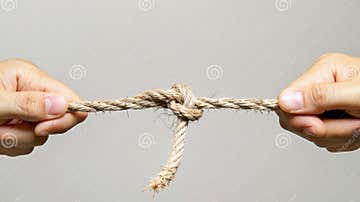 Two Hands Pulling a Rope in Opposite Directions, a Metaphor for the Tug ...