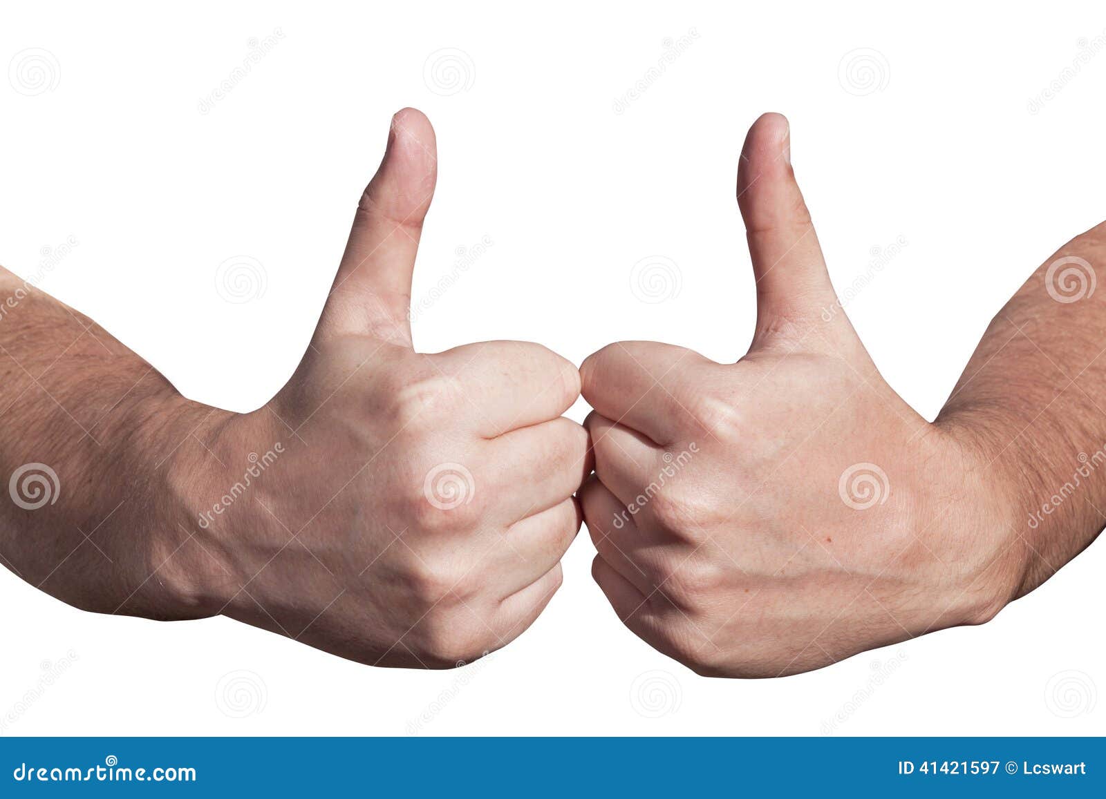 Two Hands with Raised Thumbs As Gesture of Good Luck Stock Image ...
