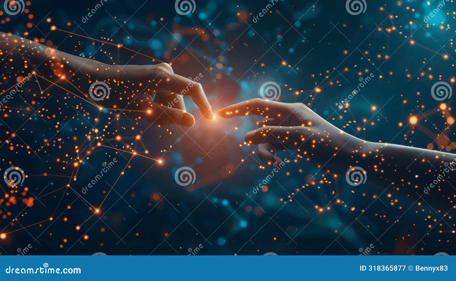 Two Hands Reaching in Darkness Stock Illustration - Illustration of ...