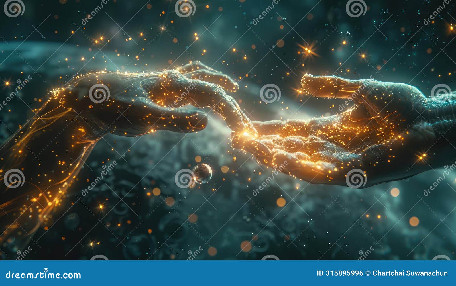 Two Hands Reaching Out To Each Other, Creating a Sense of Connection ...