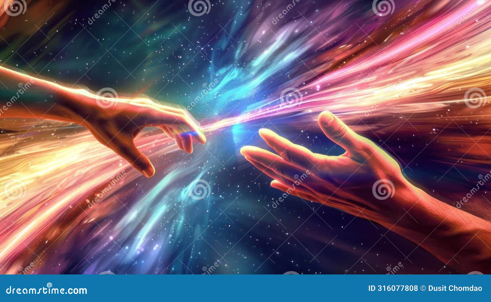 Two Hands Reaching Out To Each Other, Symbolizing Unity and Connection ...